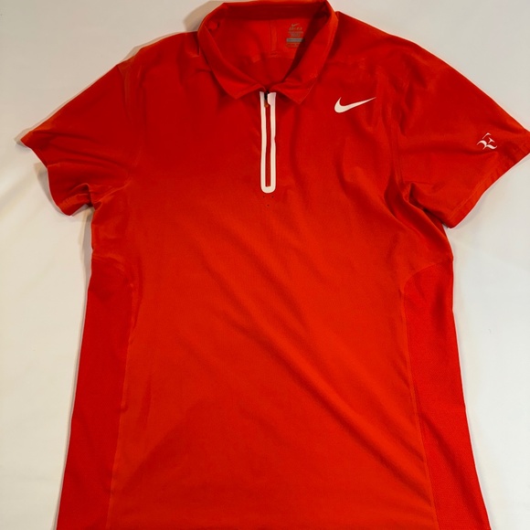 Nike | Shirts | Nike Roger Federer Rf Tennis Polo Shirt Orange | Poshmark